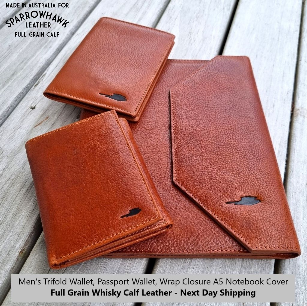 Superior full grain leather mens wallets, passport wallets, bookcovers ...