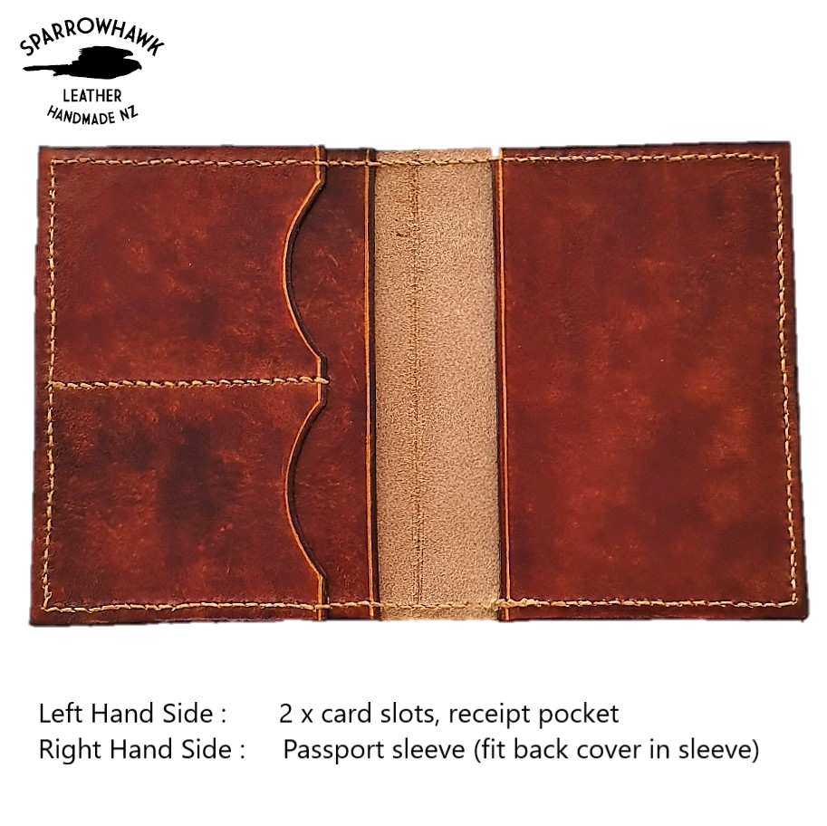 Leather Pilot FAA License & Passport Wallet with intials – Sparrowhawk ...