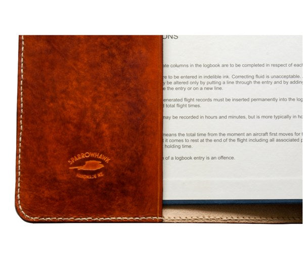 100% leather Pilot Logbook Cover - handmade, wings & name, all sizes ...