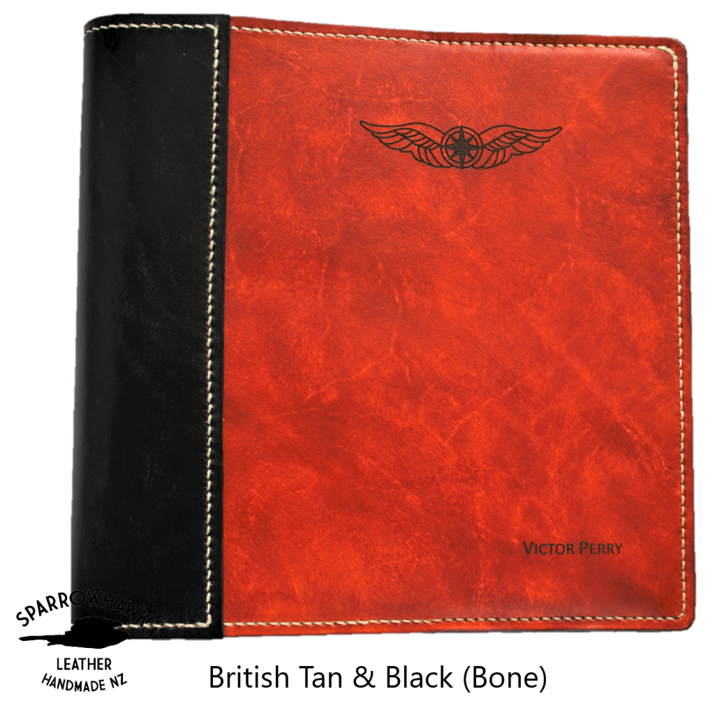 Pilot Logbook Cover leather custom made, wings & name engraved ...