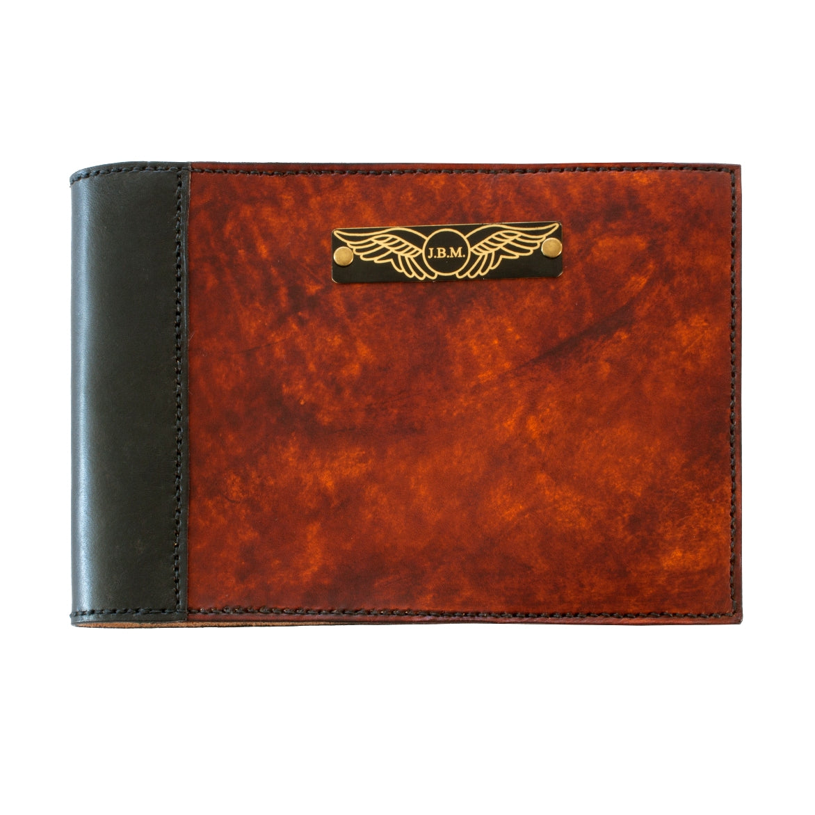 Handmade Leather FAA Professional Pilot Logbook cover ASA & Jeppesen ...