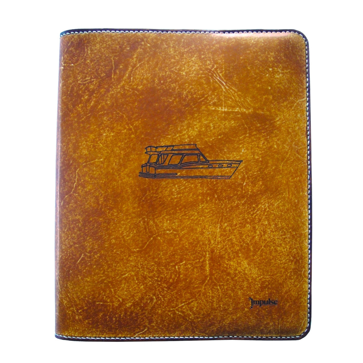 Large Leather Book Cover - custom size, laser engraved picture ...